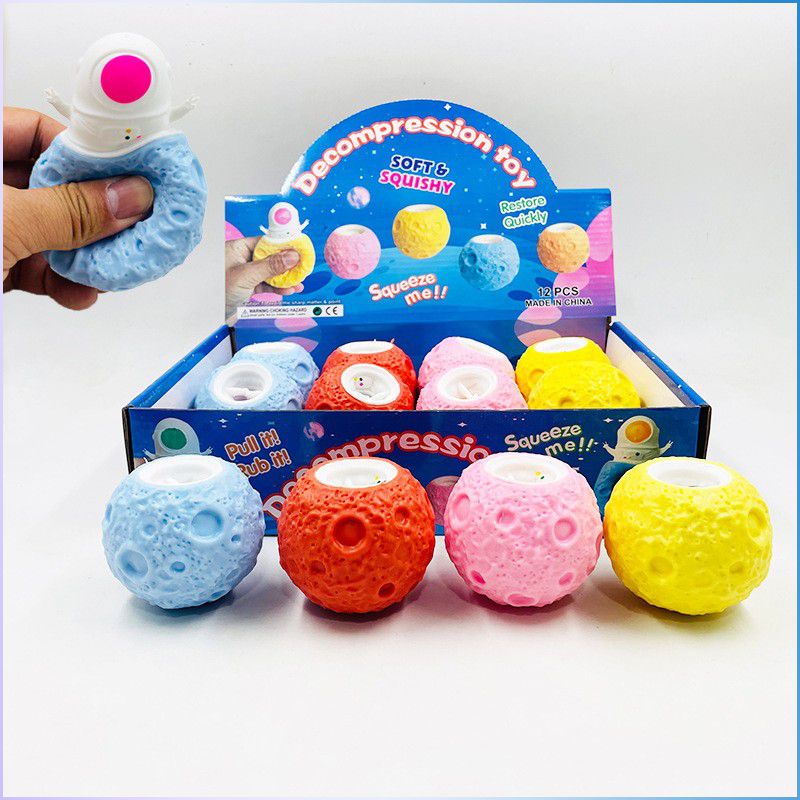 Fun Soft Squeeze Ball Astronaut Moon Pop It Decompression Toy Cup -TM ...