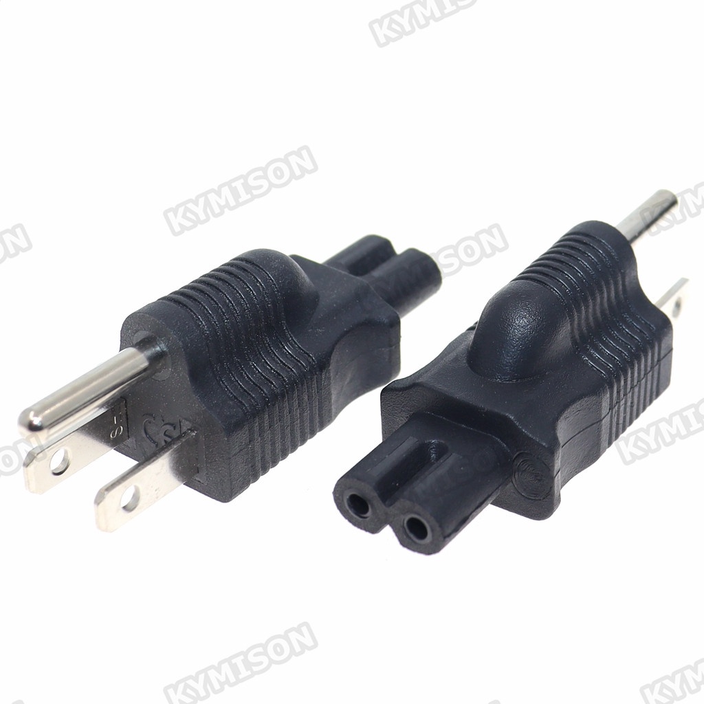 US NEMA 1-15P 3 Prong Plug To IEC320 C7 Power Converter For PC Laptop ...