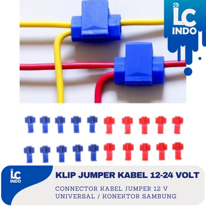 Jumper cable Connector clip 1 cable jumper Connector strip 12 - 24 V ...