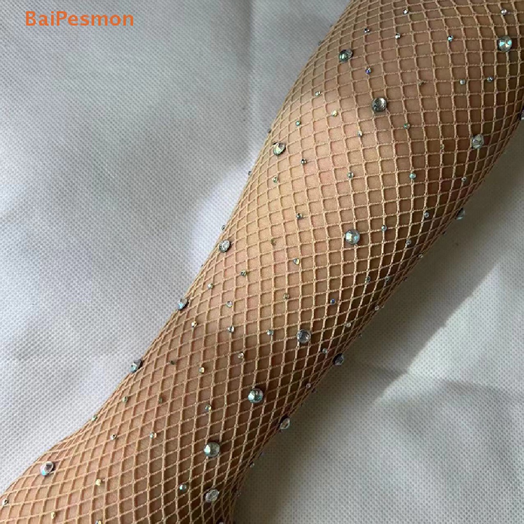 [BaiPesmon] Sexy Elastic Rhinestones Mesh Gloves Flash Diamond Full ...