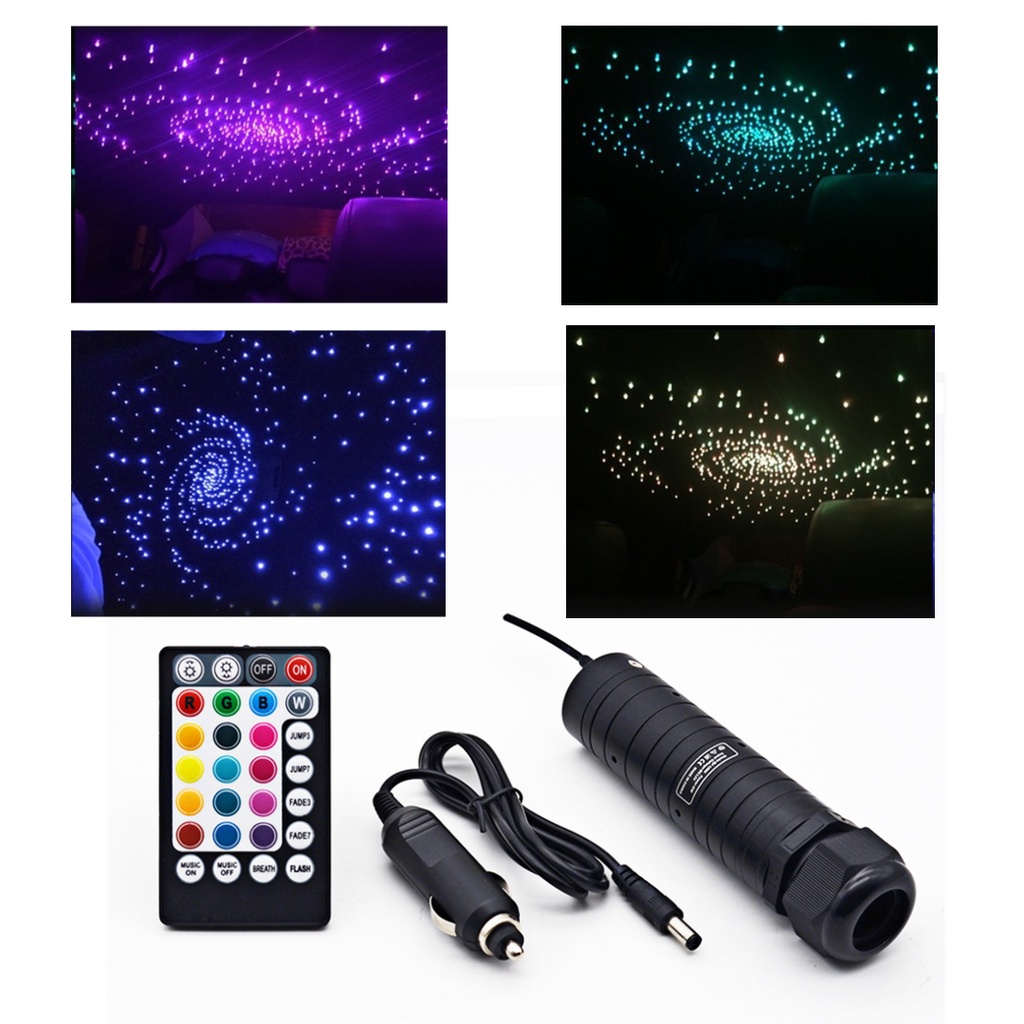 300Pcs Fiber Optic Light Kit Car LED Star Headliner Ceiling Lamps 12V ...