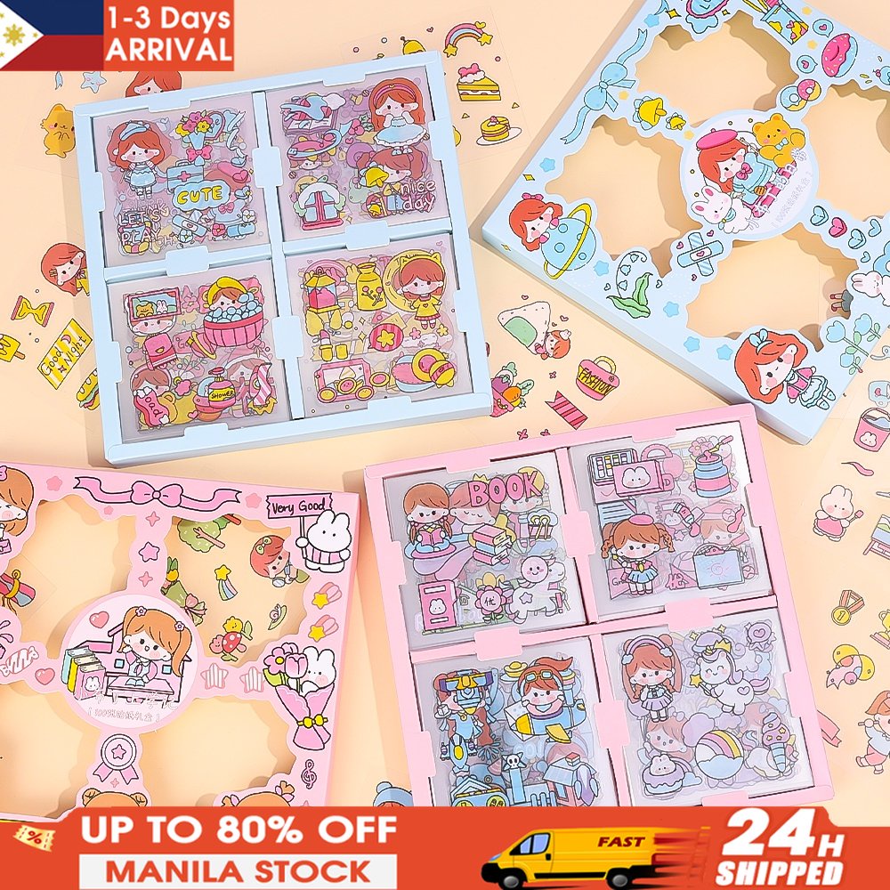 100pcs/set Durable Goo Cards Decor Cartoon Marker Card DIY Diary Album ...