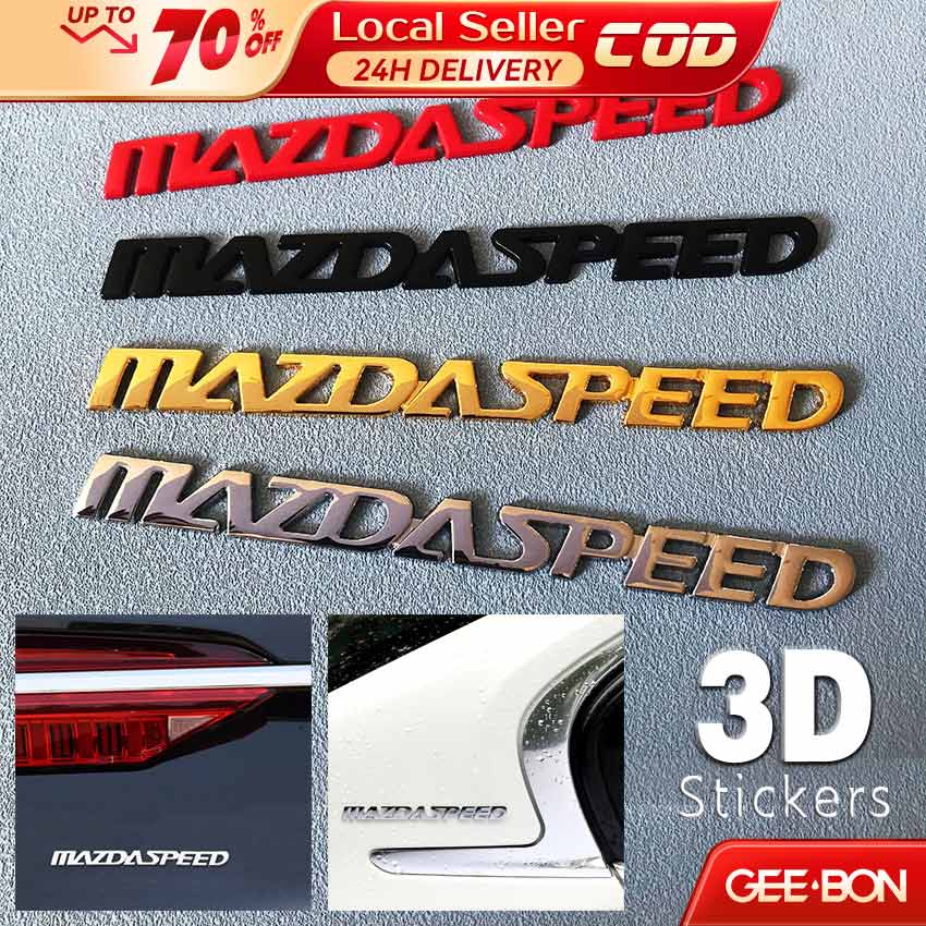 GEEBON Mazda Speed Sticker Mazda Car Modified Tail Logo Rear Trunk Side ...