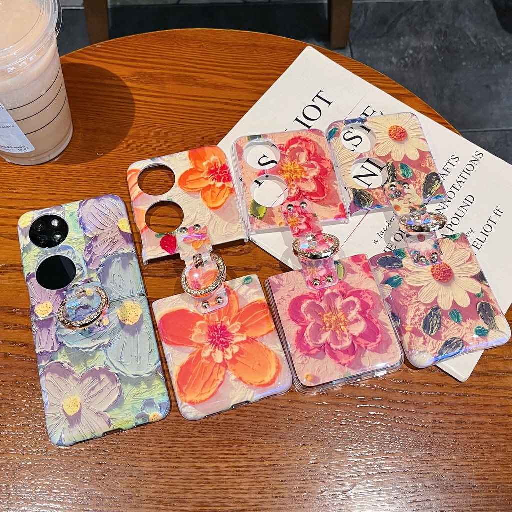 Cute Aesthetic Luxury Flower Casing for Huawei P50 Pocket Unique PC ...