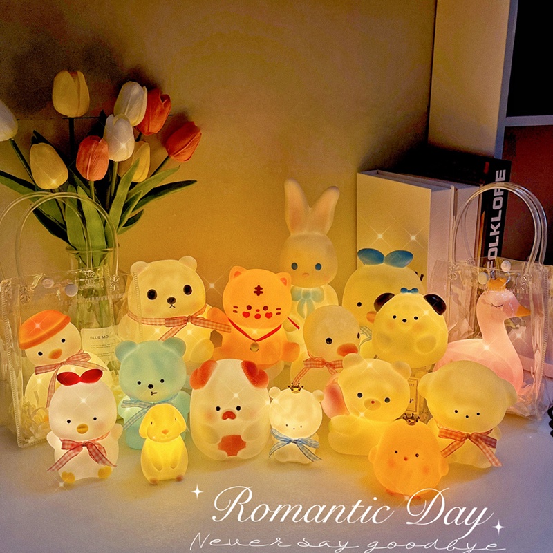 Cute Night Light Creative Bedroom LED Bedside Lamp Energy Saving Gift ...