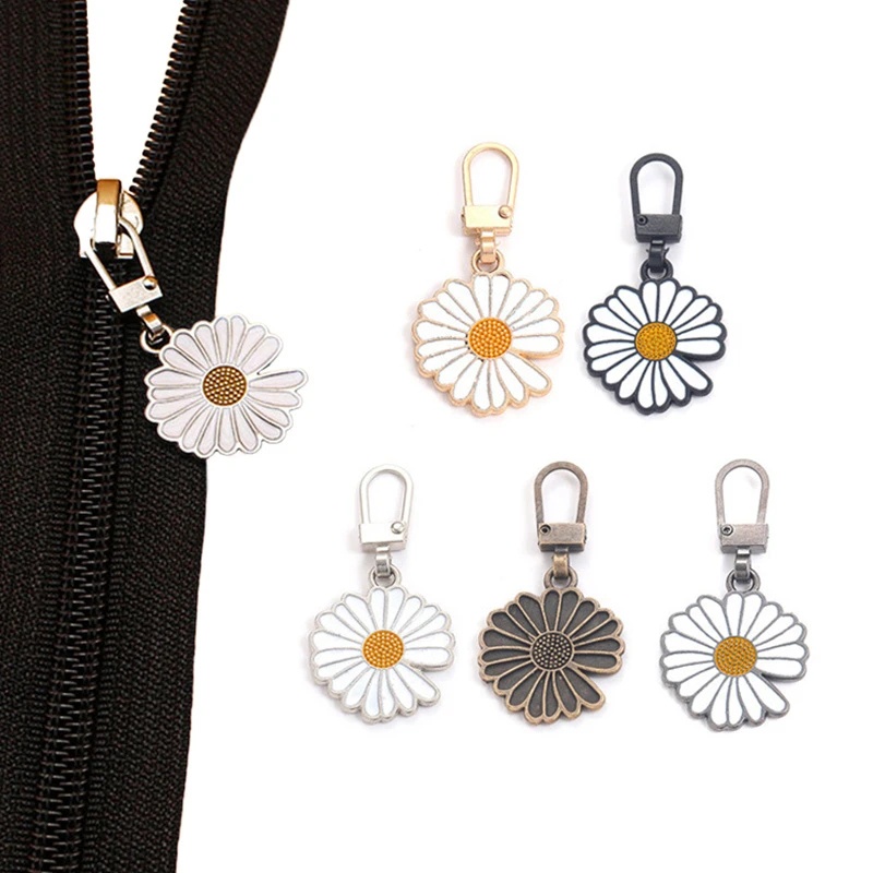 Daisy Flower Zipper Slider Pullers/DIY Replacement Sewing Zipper/Travel ...
