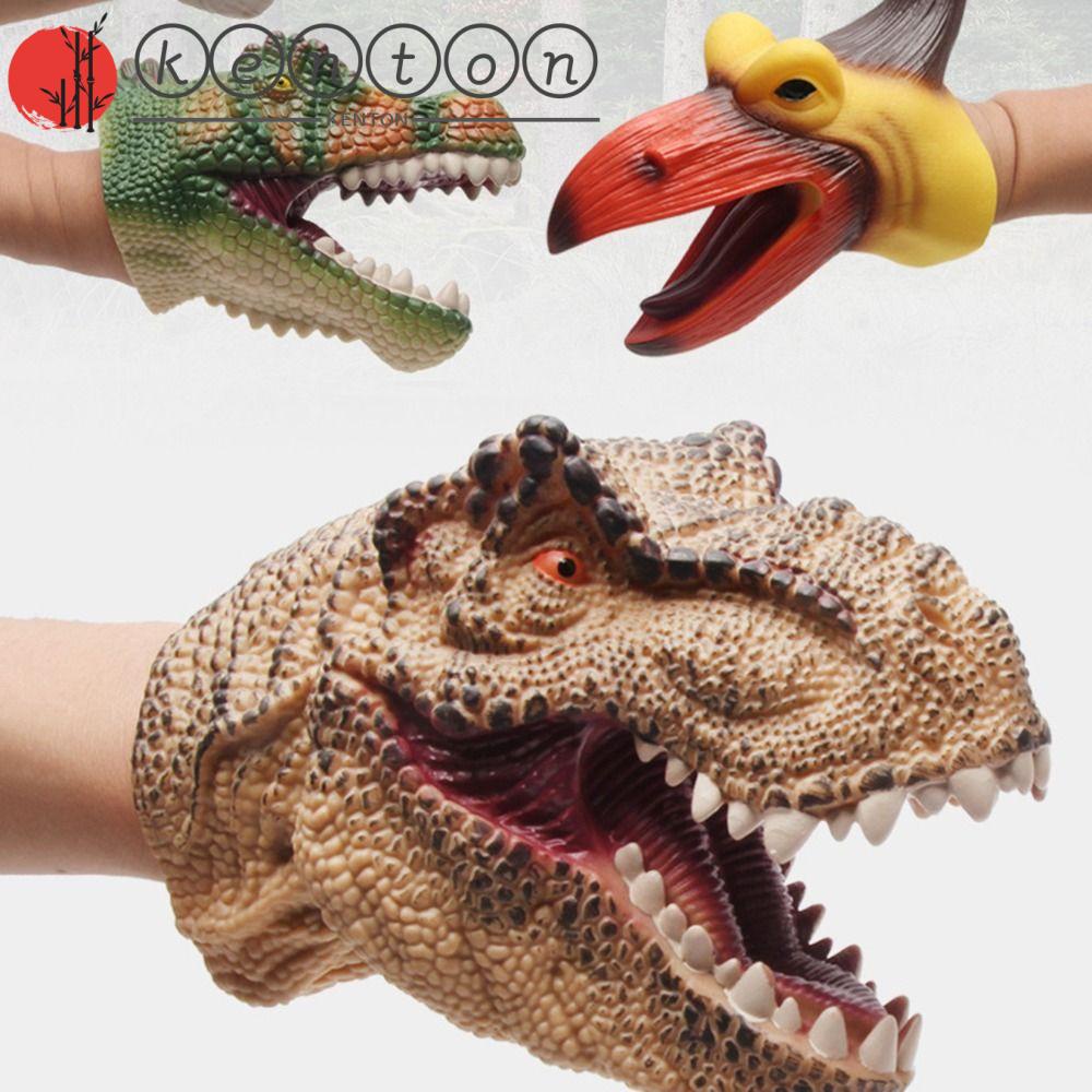 KENTON Realistic Dinosaur Head Model Puppet Doll Dinosaur Head Toy ...