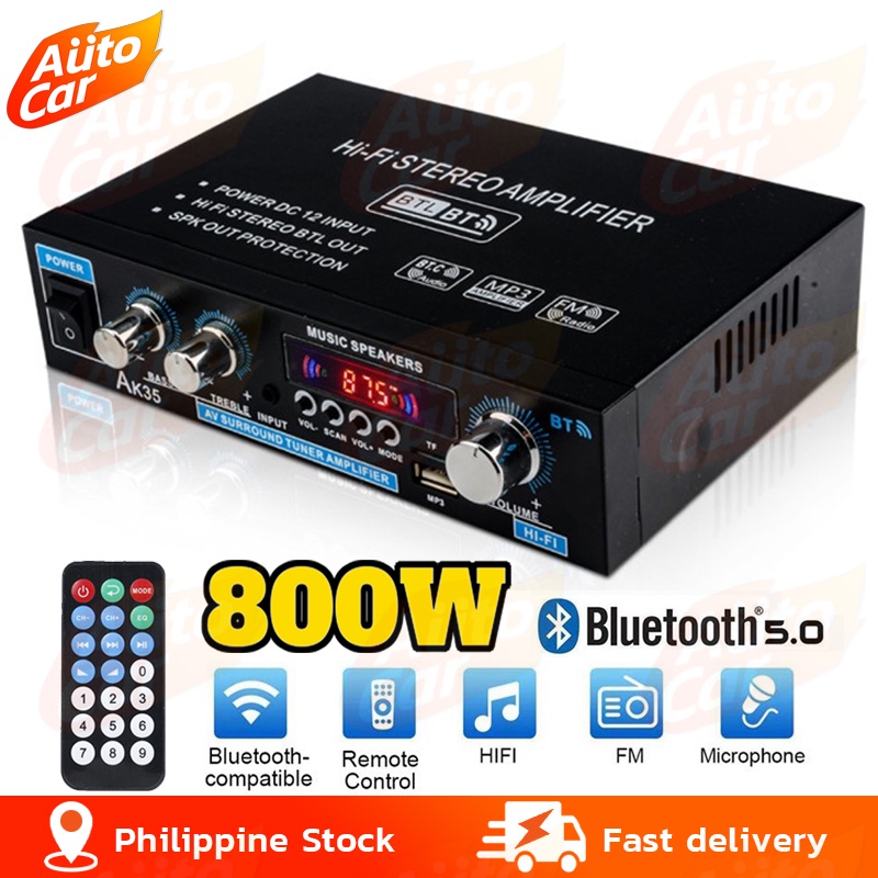 AK35 800W Amplifier With Bluetooth With Digital HiFi Fm Radio USB for ...