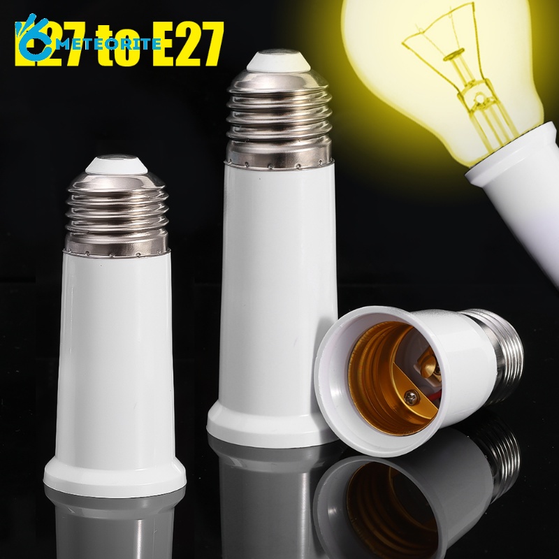 1Pc 65/95/120mm Light Bulb Extender Holder/ E27 To E27 Energy Saving ...