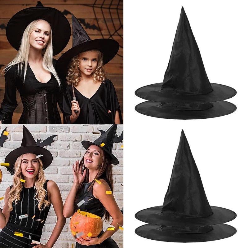 Halloween Witch Hats Halloween Cosplay Costume Props Wizard Caps Adults ...