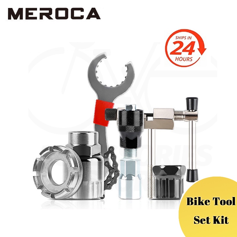 MEROCA Bike Tools Repair Set Kit Sprocket BB Remover Crank Puller Bike ...