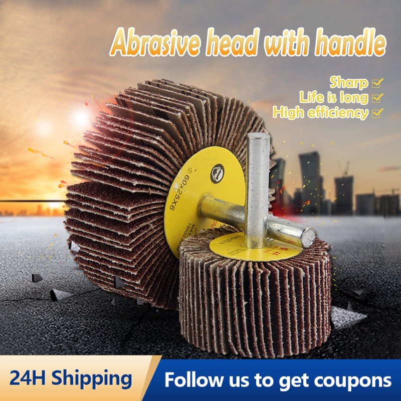 16/20/25/30/40mm Sanding Flap Wheel Disc /Cone Abrasive Grinding 6mm ...