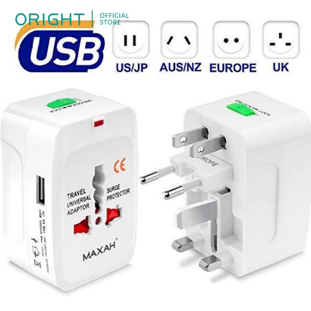 Oright All in 1 Universal Adaptor Travel Adapter Plug Electrical ...