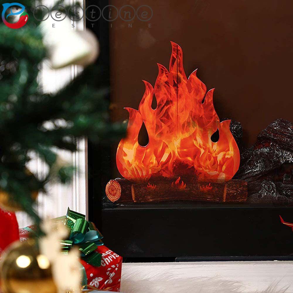 JESTINE 3D Halloween Decoration Festival Artificial Bonfire Paperboard ...