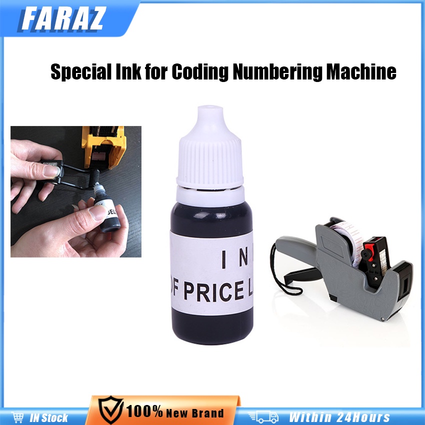 10Ml/Bottle Black Ink for Price Tag Labeller Refill Coding Machine Ink ...