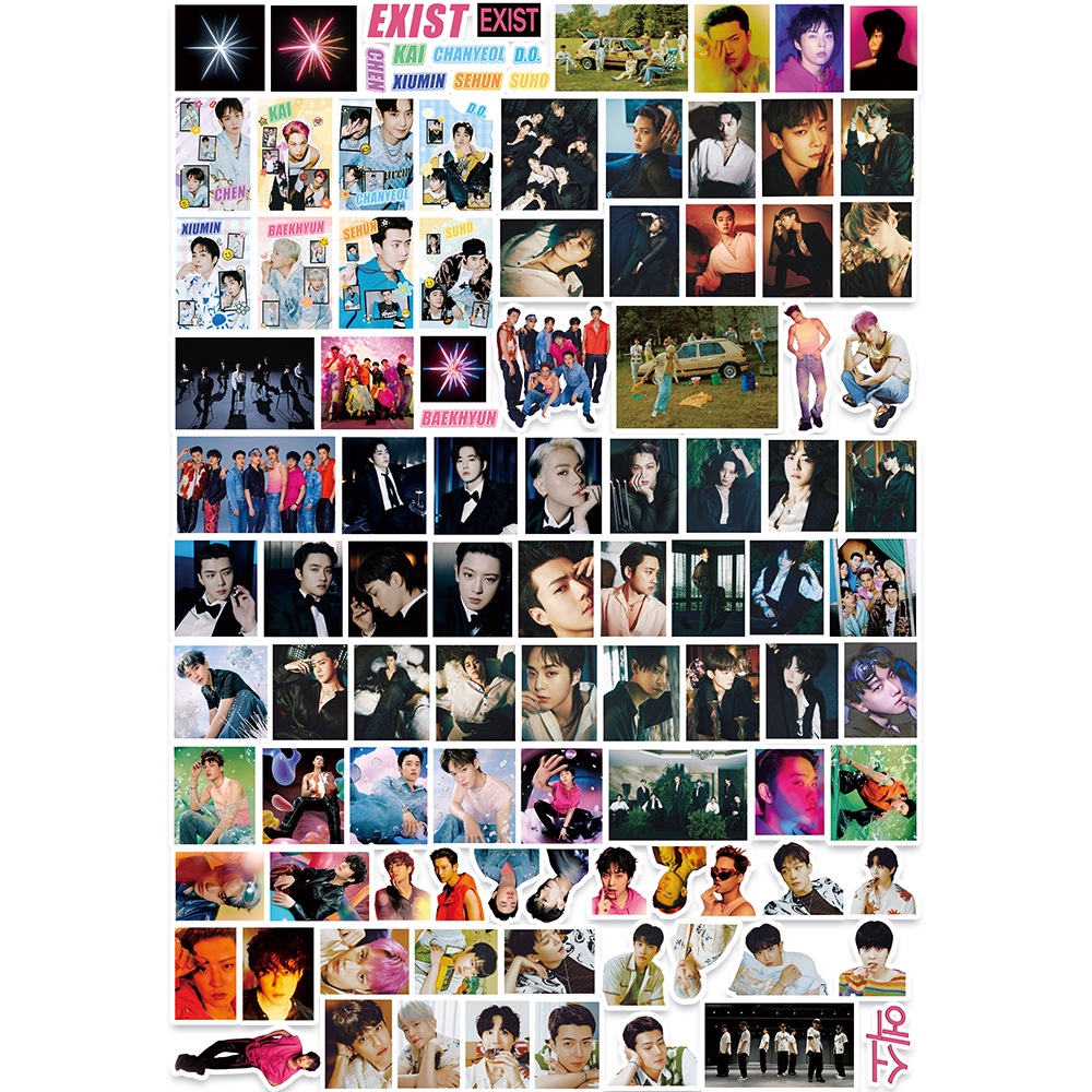 65-108pcs/set EXO 2023 New Album EXIST Photo Sticker Pack Mini Creative ...