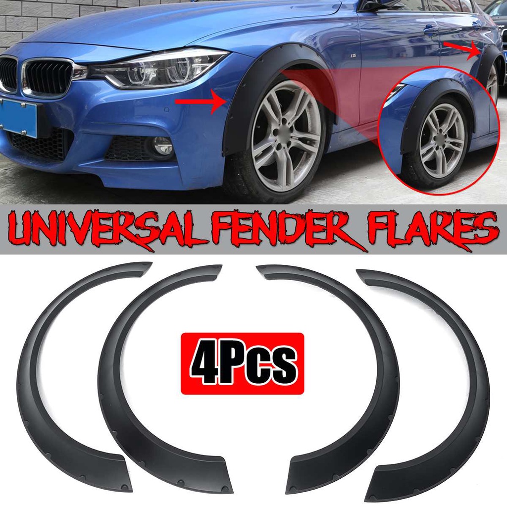 Universal 4x Car Wide Fender Flares Wheel Arches Mud Guards For ...