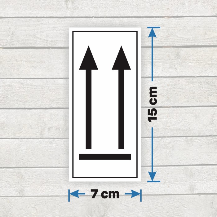 B3 Waste Sign Label Sticker, 15 x 7 cm Packaging Cover Indicator ...