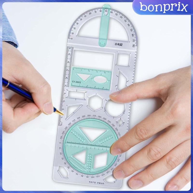 [Bon] Multifunctional Geometric Ruler Drawing Rulers for Office ...