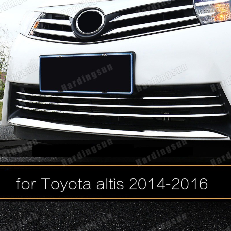 For TOYOTA Corolla Altis 2014 2015 2016 Front Rear bumper Stainless ...