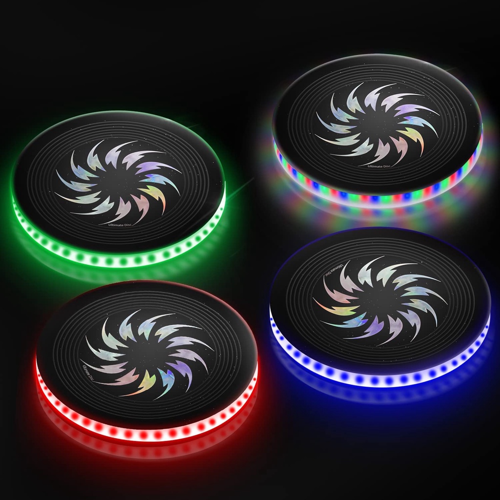iGrowsla Flying Disc LED Light Up Glow in The Dark 175g Rechargeable ...