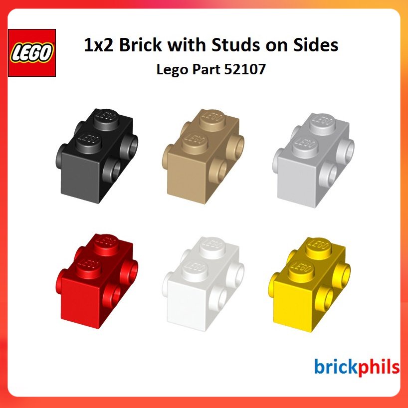 Lego Part 52107 1x2 Brick with Studs on Sides | Shopee Philippines
