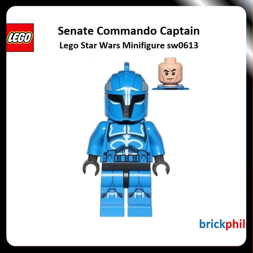 Lego Star Wars Minifigure sw0613 Senate Commando Captain | Shopee ...
