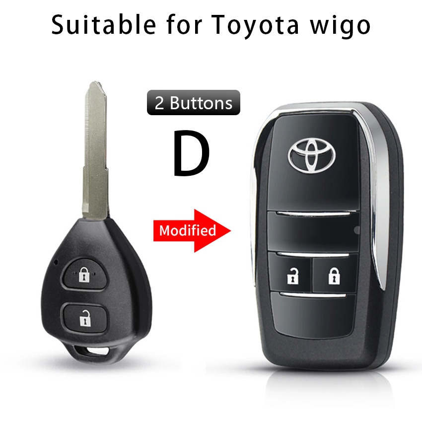 Toyota Flip Key Cover Remote Shell Replacement Case Fit Toyota Wigo ...