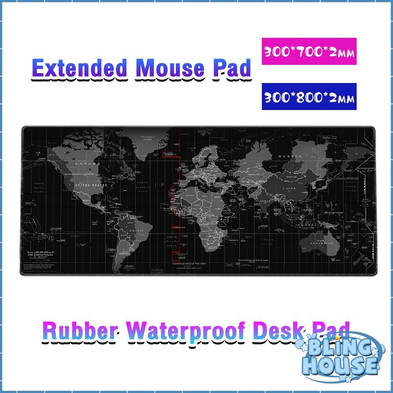 Bling Mouse Pad Extended Rubber Waterproof Desk Pad One Piece Large ...