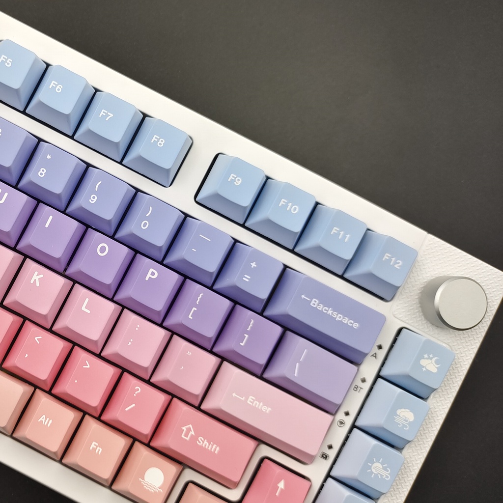 Gradient Cloud Keycap Five-sided PBT Sublimation Key Cap Mechanical ...