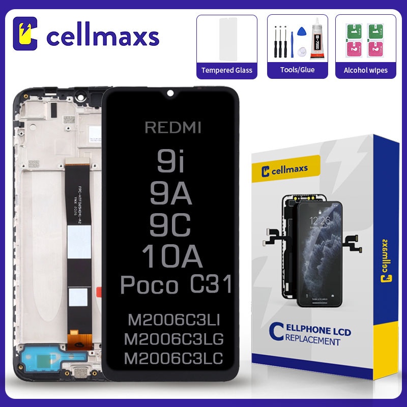 For XIAOMI REDMI 9A 9C 9i 10A Poco C31 LCD Touch Screen Replacement With Frame | Shopee Philippines