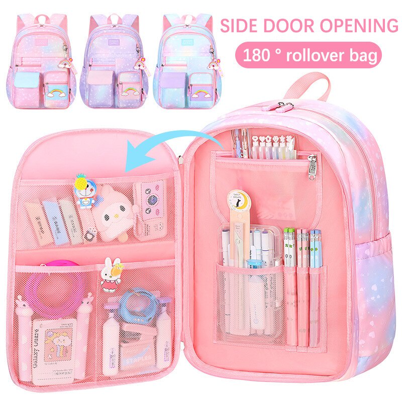 【Shipping within 48 hours】NEW Side Door Rainbow School Bag For kids ...