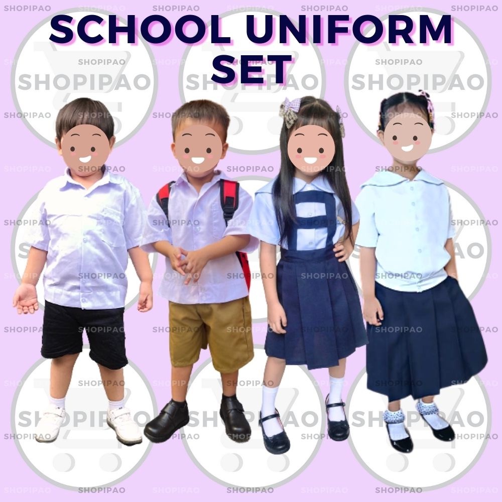 SPP School Uniform Set for Boys and Girls Kids | Shopee Philippines