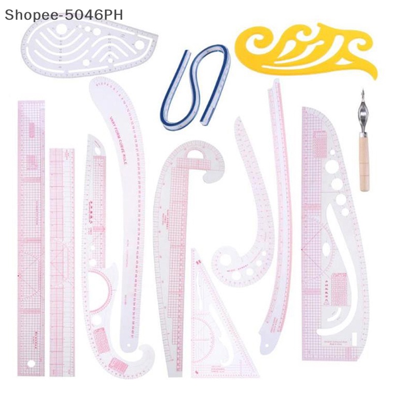 Shopee-5046PH Curve Sewing Set Sewing Ruler Cutg Ruler Clothing Sample ...