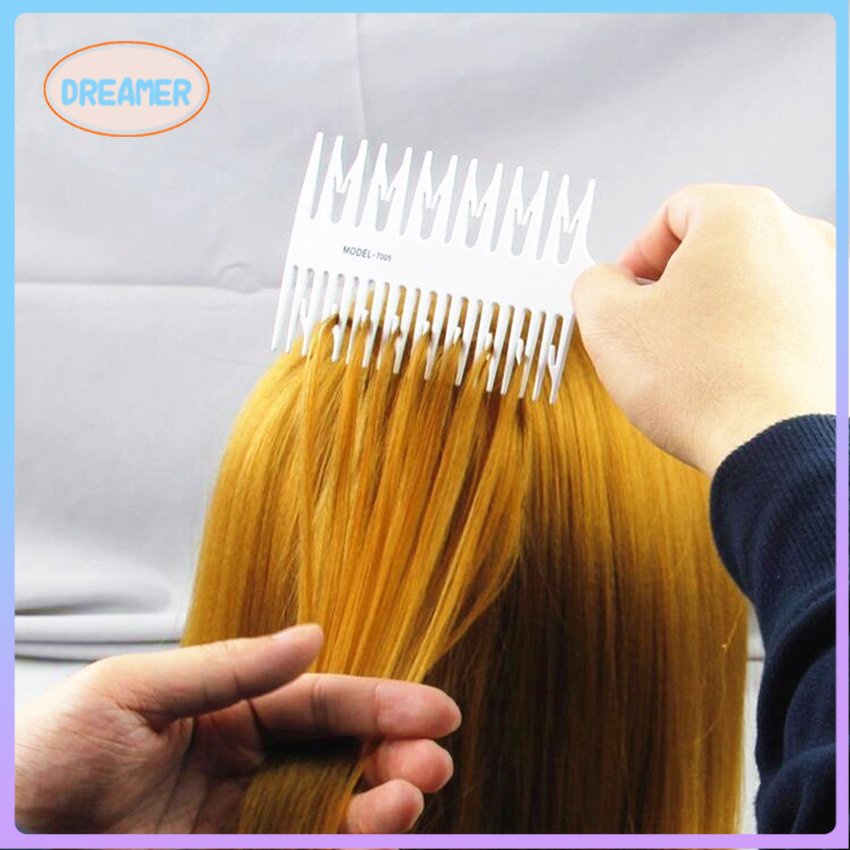 3-Way Highlight Weave Combs Hair Dyeing Comb Sectioning Salon Hair Tool ...