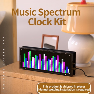 Led Music Spectrum Display Diy Kit 16x32 Rhythm Light Clock 8 Kinds ...