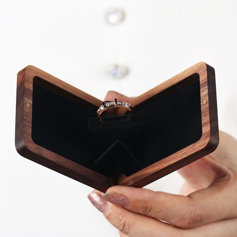 Engagement Flat Ring Box-Proposal Wooden Ring Box-Wedding Ring Box ...