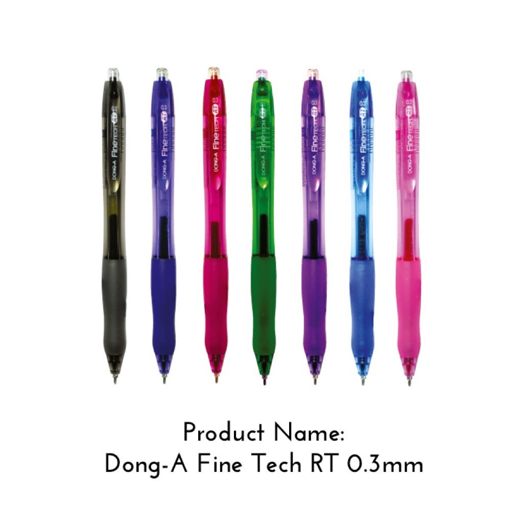 12 PCS Dong A Fine Tech RT Retractable 0.3mm Gel Pen | Shopee Philippines