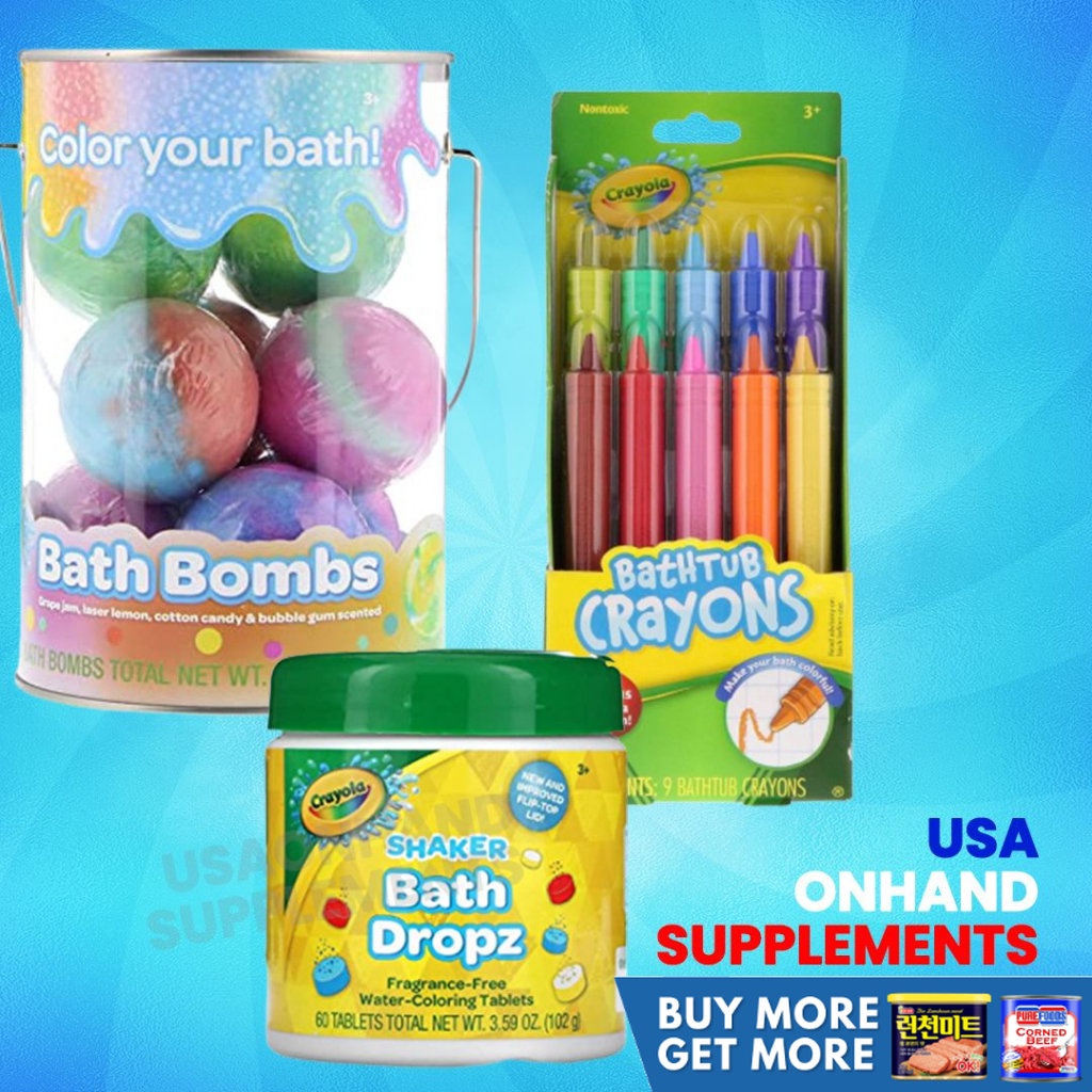 USA Onhand | Crayola, Shaker Bath Dropz, 3+, Fragrance-Free, 60 Tablets ...