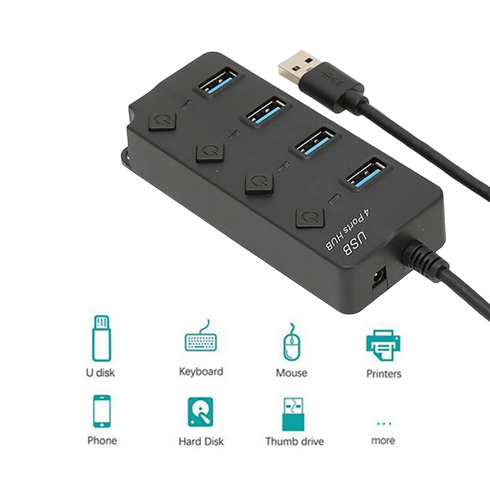 4 In 1 USB Port Extension 3.0 High Speed USB Hub For Laptop Multiple ...