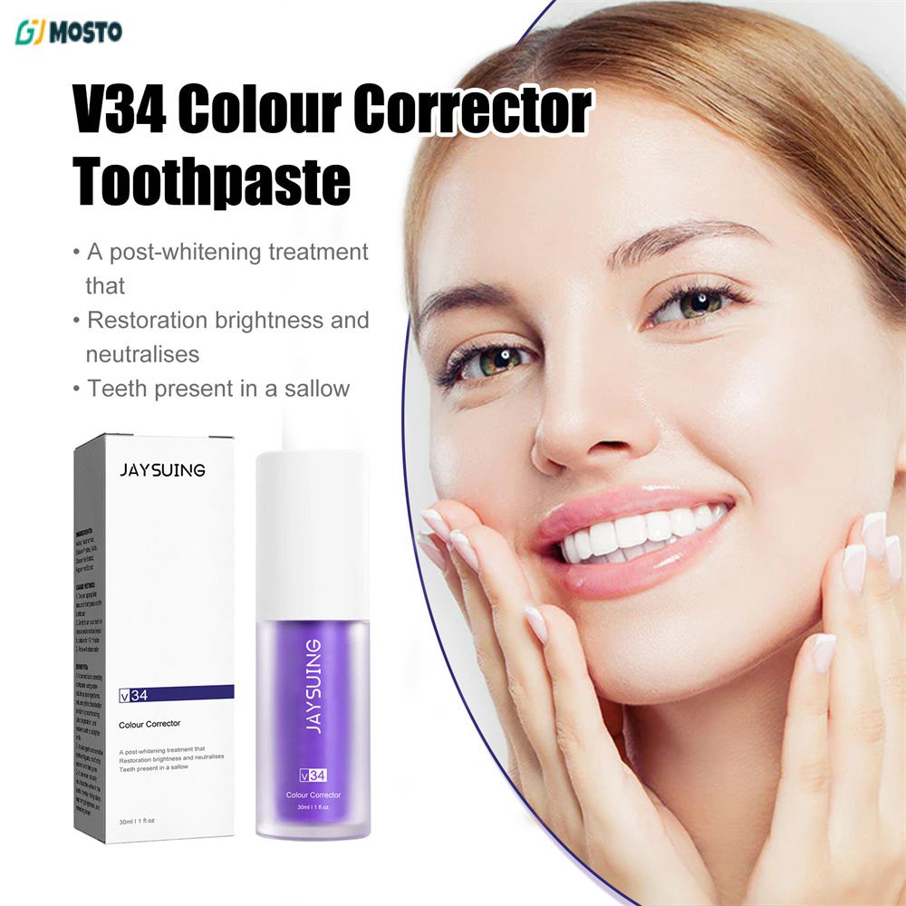 Jaysuing 30ml Dental Remove Plaque Stains Care Toothpaste Tooth Purple ...
