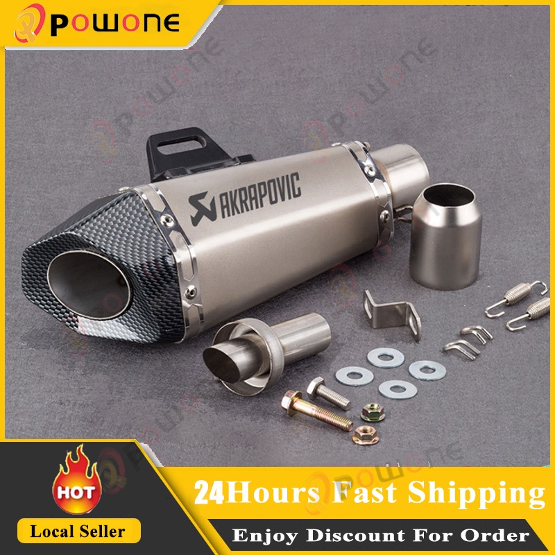 Powone Universal New Arrival Motorcycle Exhaust Muffler Tail Pipe with ...