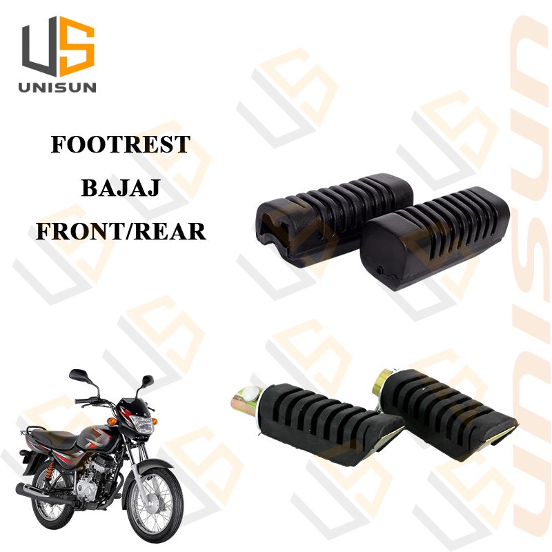 Unisun 1Pair Motorcycle Front Rear Rubber Non Slip FootRest Pedal Set ...