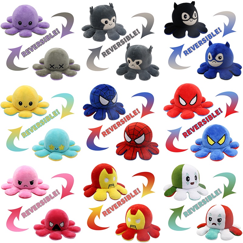 Flip Octopus Doll Superhero Flip Octopus Spider-Man Octopus Double ...