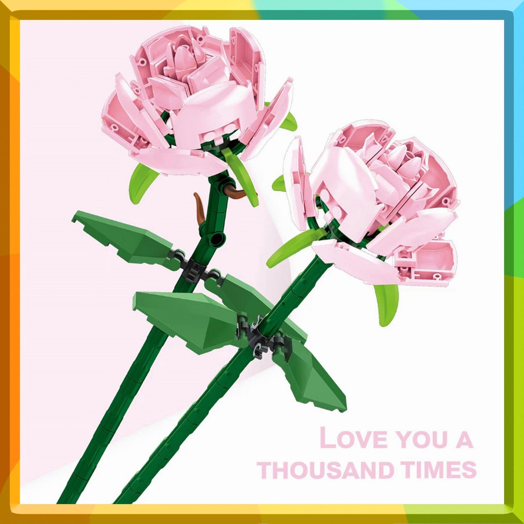 Flower Building Blocks | Sunflower Building Kit | Rose Bouquet for DIY ...