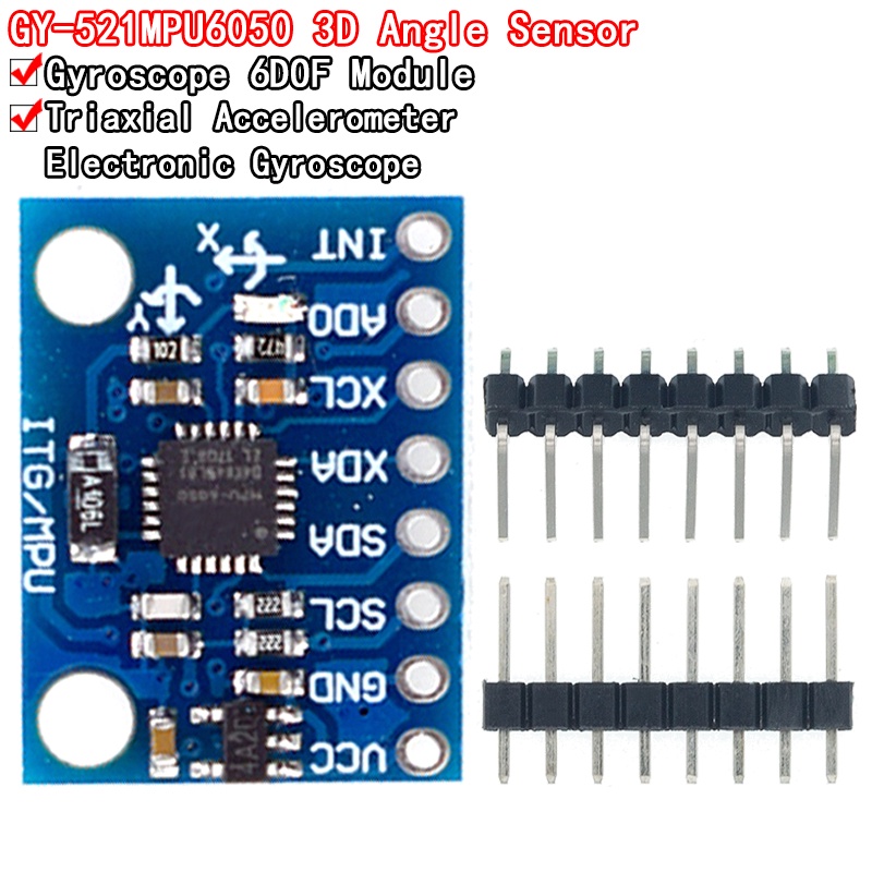 IIC I2C GY-521 MPU-6050 MPU6050 3 Axis Analog Gyroscope Sensors ...
