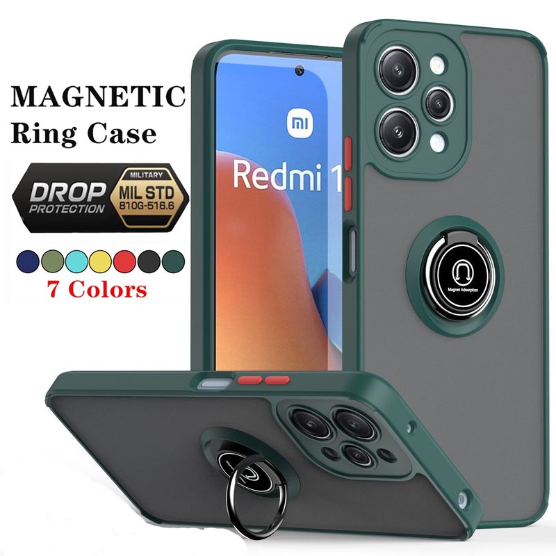 Casing For Redmi 12 4G Redmi12 2023 Phone Case With Magnetic Ring ...