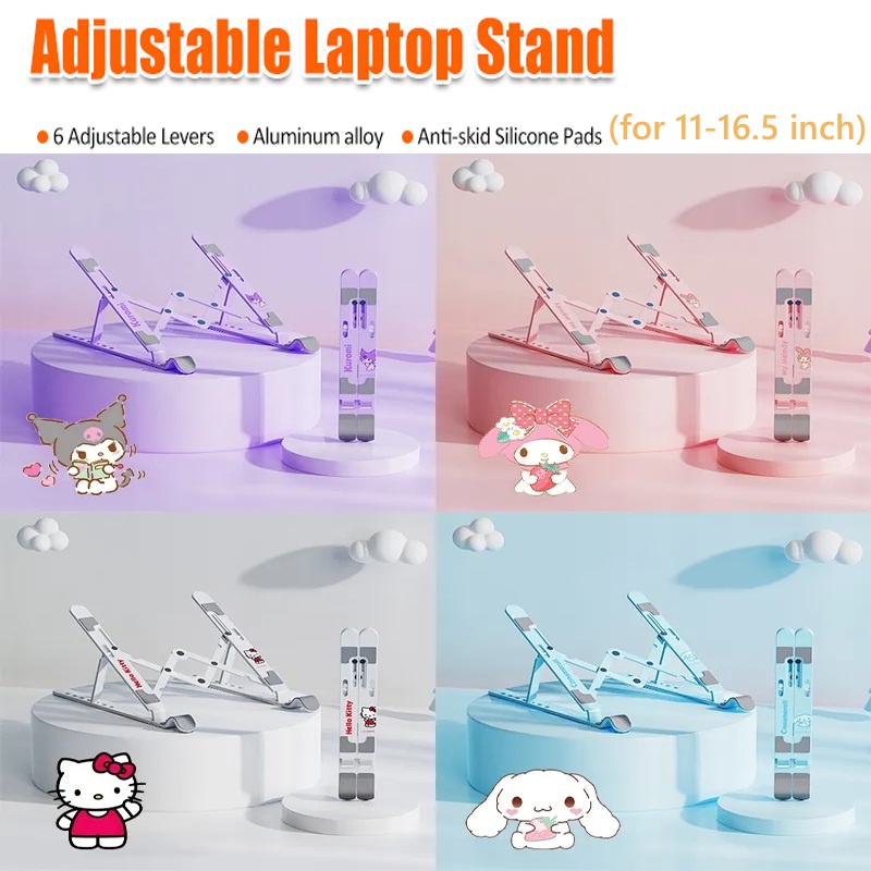 Foldable Cartoon Laptop Holder 16.5 Inch Adjustable Notebook Stand ...