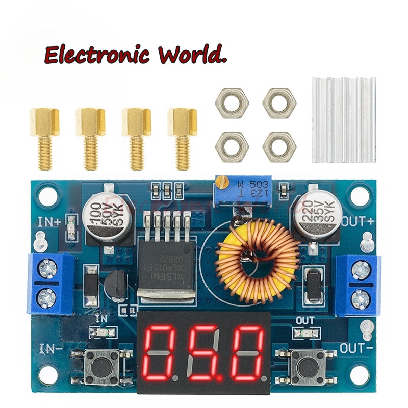 XL4015 High power 5A 75W DC-DC Adjustable Step-down Charger Module Step ...