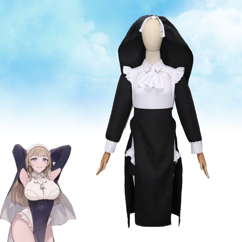 Sexy Skinny Nun cosplay Uniform cosplay Maid cos Costume Halloween cos ...